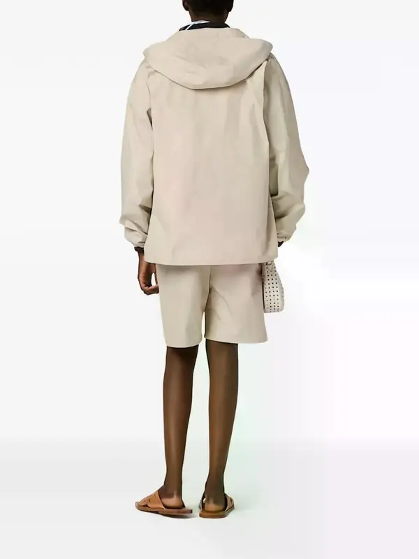 Miu Miu Single-breasted Panama Cotton Caban Jacket