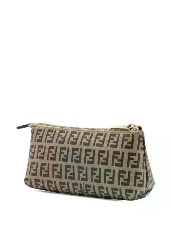 Fendi Zucca Canvas Pouch Clutch Bag - Brown