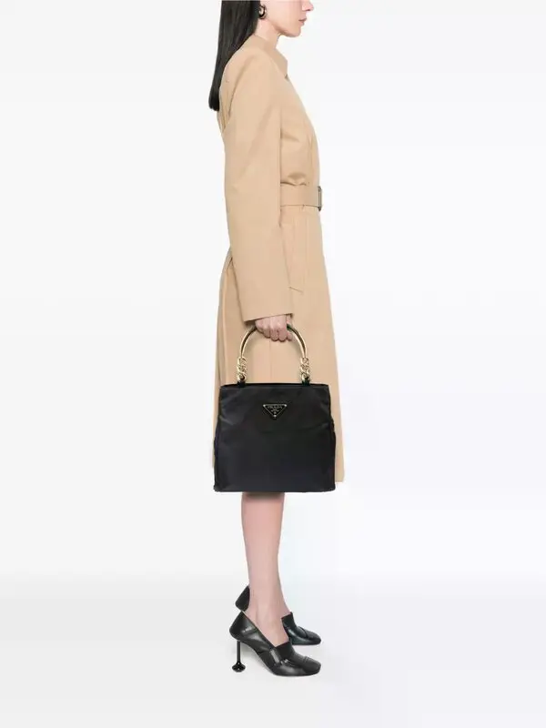 Prada Tessuto Metal Handle Bag