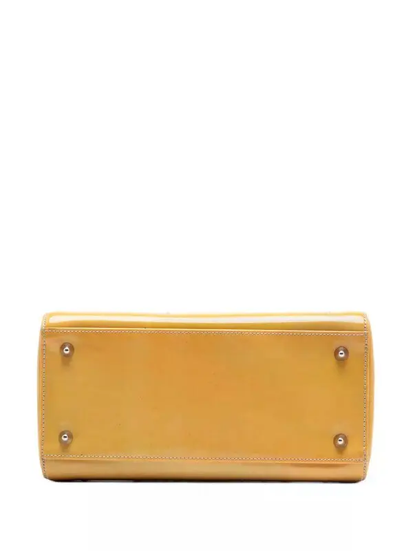 Dior Medium Patent Leather Lady Satchel - Yellow
