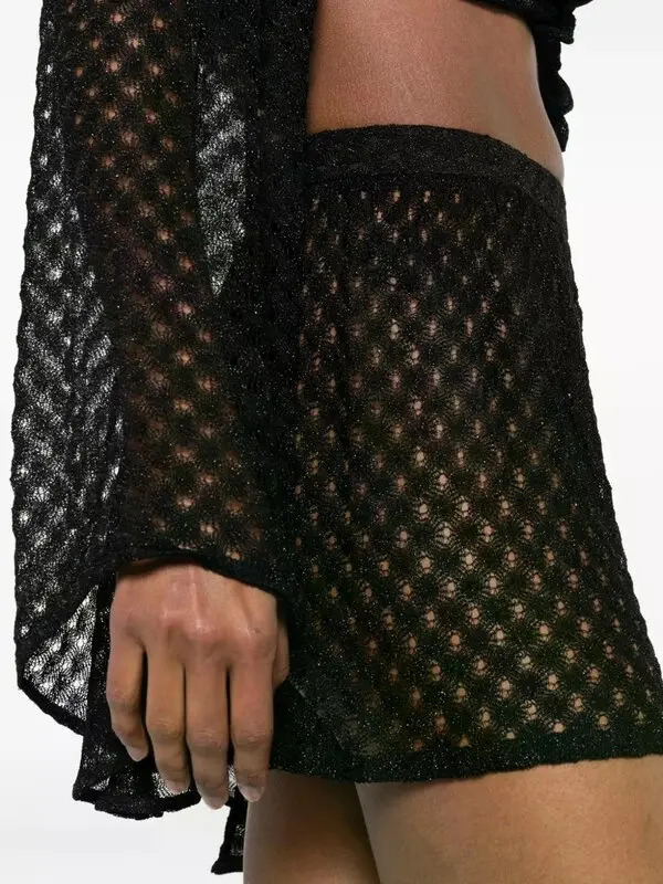 Missoni Crochet-knit Lamé Shorts