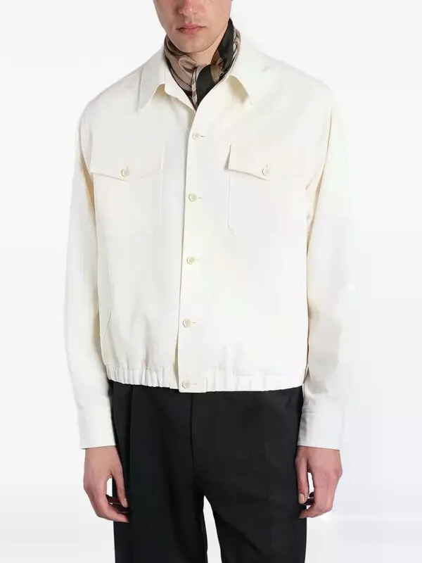 LARDINI Elasticated-hem Button-up Jacket