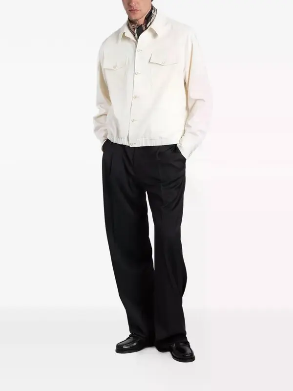 LARDINI Elasticated-hem Button-up Jacket
