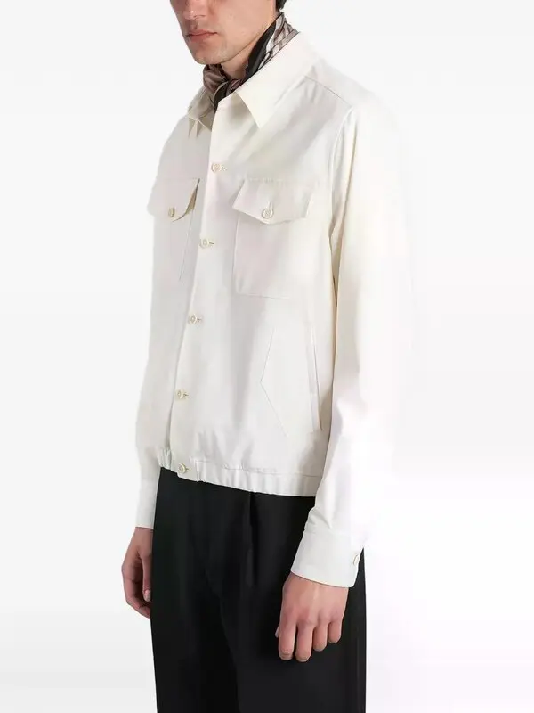 LARDINI Elasticated-hem Button-up Jacket