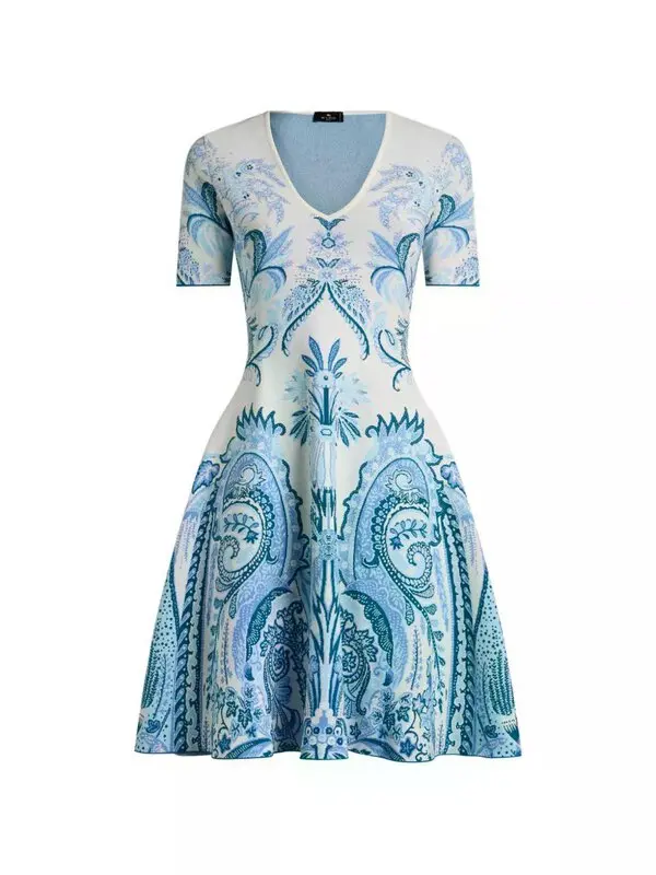 Etro Paisley-jacquard Midi Dress