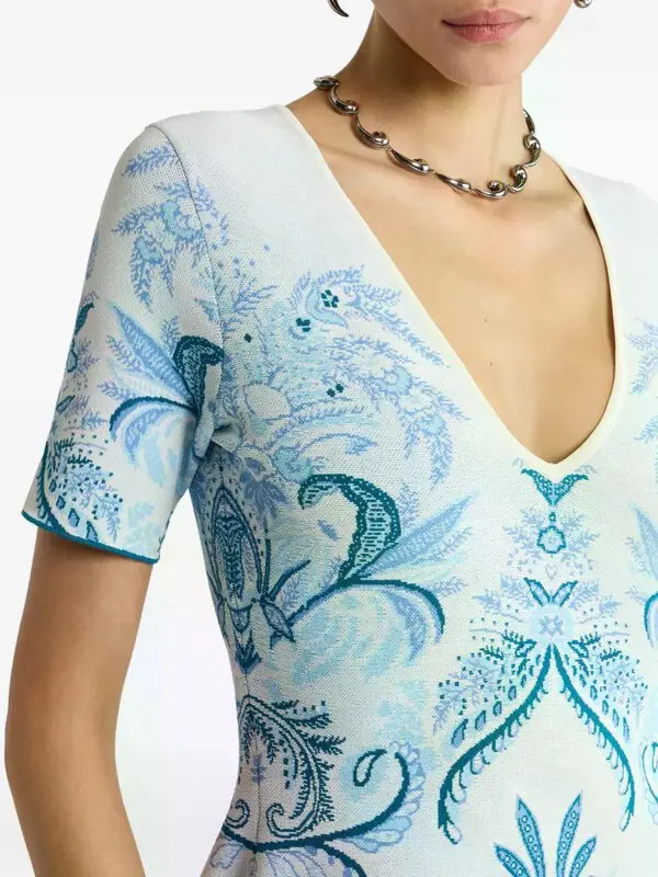 Etro Paisley-jacquard Midi Dress