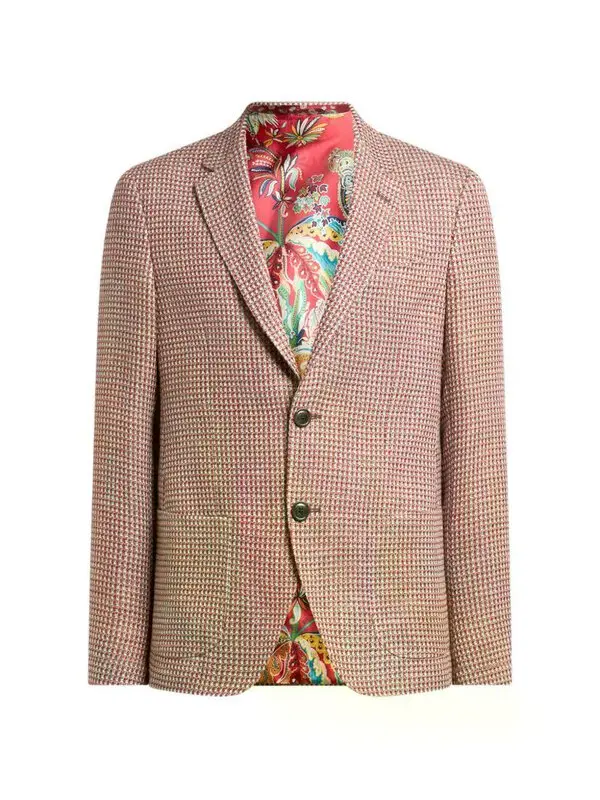 Etro Single-breasted Tweed Blazer - Red