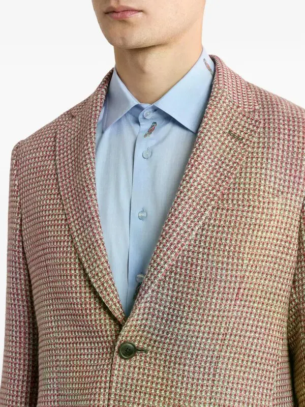 Etro Single-breasted Tweed Blazer - Red