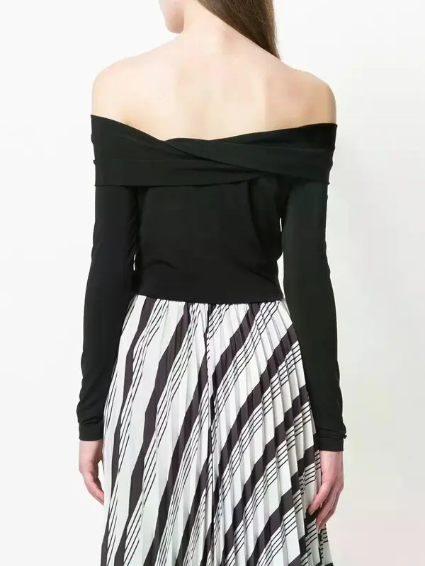 Off-White Strapless Blouse With Front Logo
