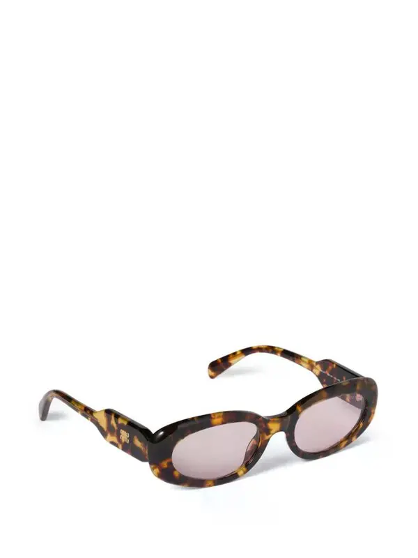 Miu Miu Oval Sunglasses - Brown
