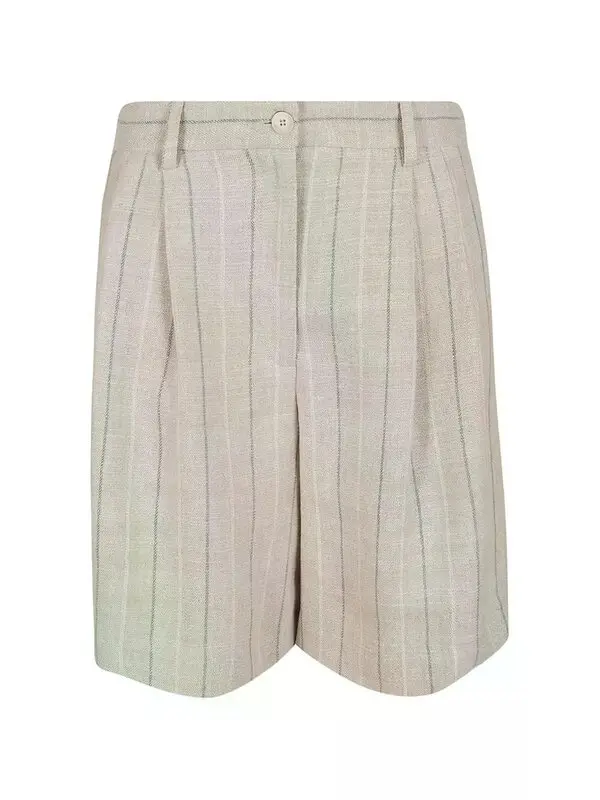 Antonelli Firenze Pinstripe Pleated Shorts