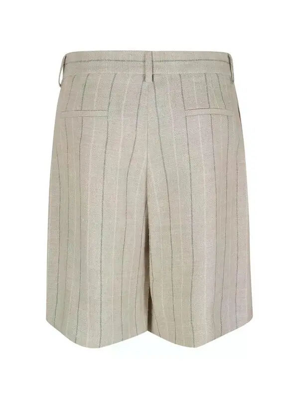 Antonelli Firenze Pinstripe Pleated Shorts