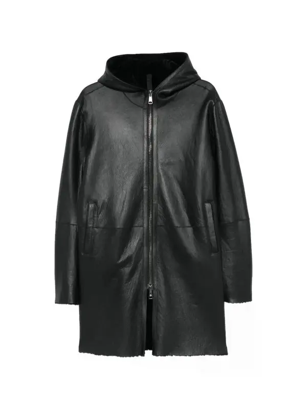 Tagliatore Wilson Hooded Leather Jacket