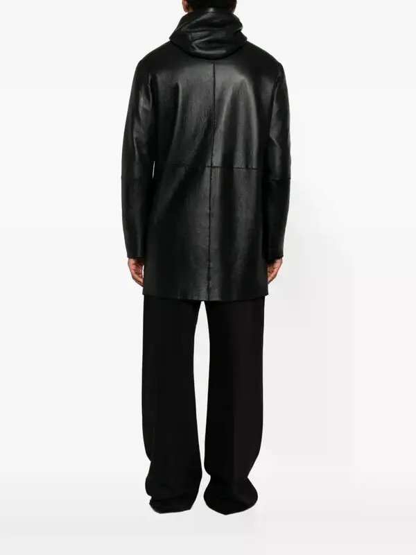 Tagliatore Wilson Hooded Leather Jacket