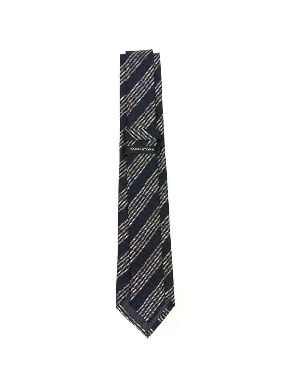 Tagliatore Diagonal Stripe Neck Tie - Blue