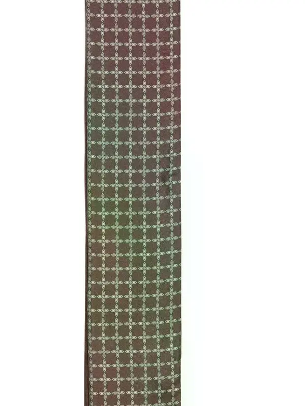 Tagliatore Geometric Print Silk Scarf