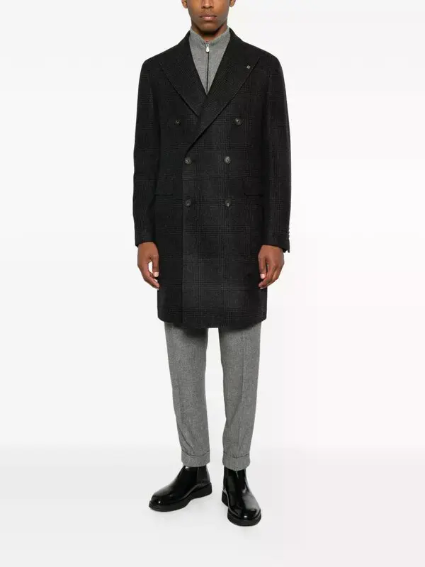 Tagliatore Double-breasted Check-pattern Coat