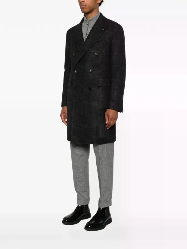 Tagliatore Double-breasted Check-pattern Coat