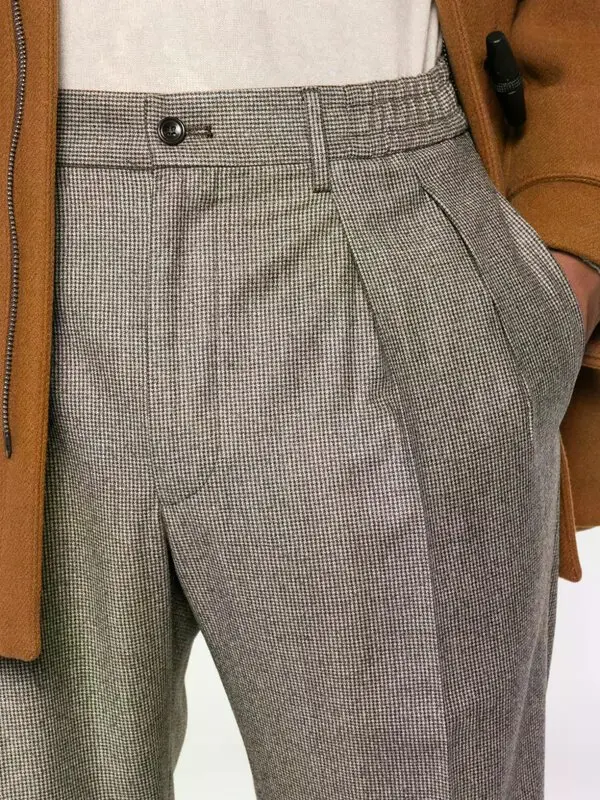 Tagliatore Houndstooth Pleated Trousers