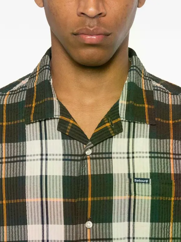 Barbour Tartan-pattern Seersucker Shirt
