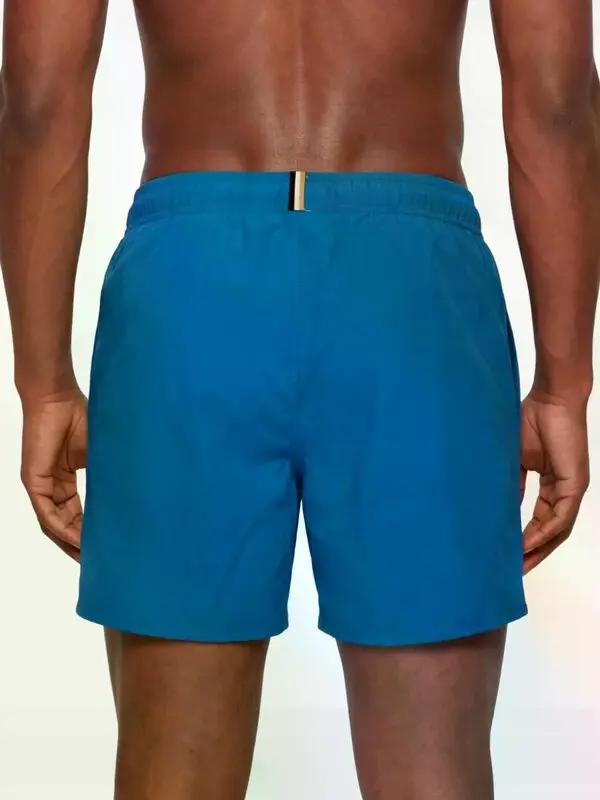 BOSS Logo Print Drawstring Swim Shorts