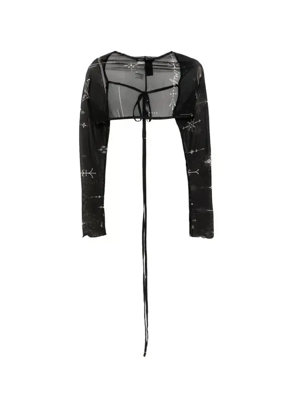 LIMI FEU Graphic Print Crop Top