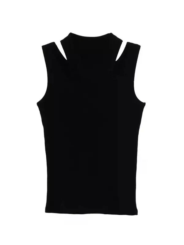 LIMI FEU Sleeveless Crewneck Top - Black