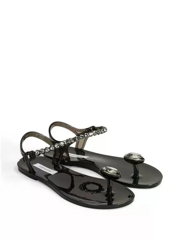 Menghi Crystal-embellished Thong Sandals