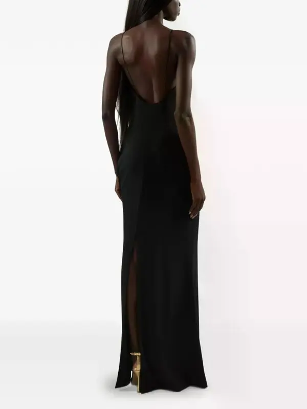 TALLER MARMO Jacqueline Maxi Dress With Open Back - Black