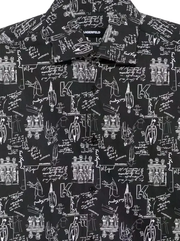 Karl Lagerfeld Graphic-print Long-sleeve Shirt