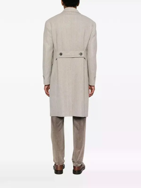 Tagliatore Double-breasted Herringbone Coat