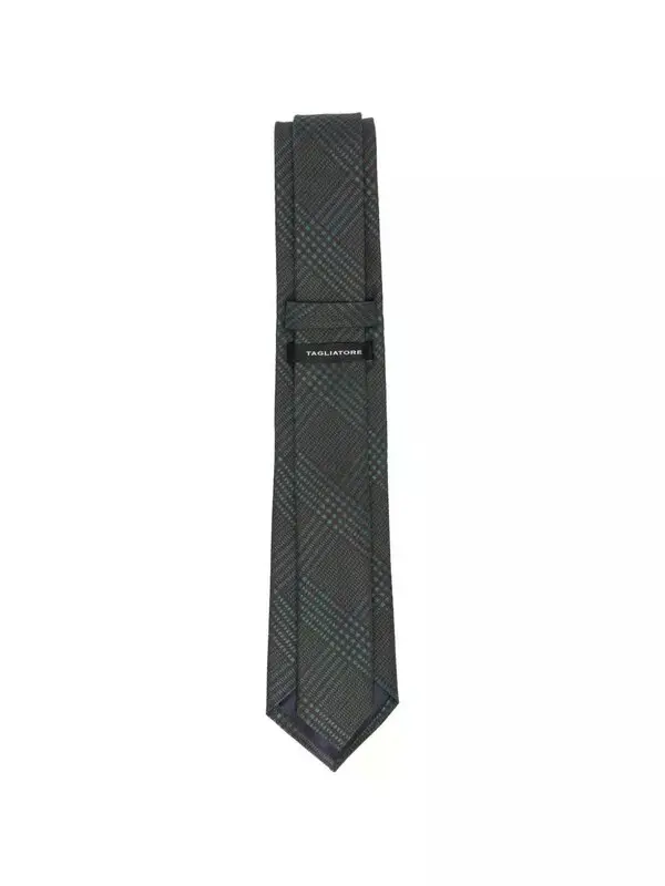 Tagliatore Prince Of Wales Check Neck Tie - Grey