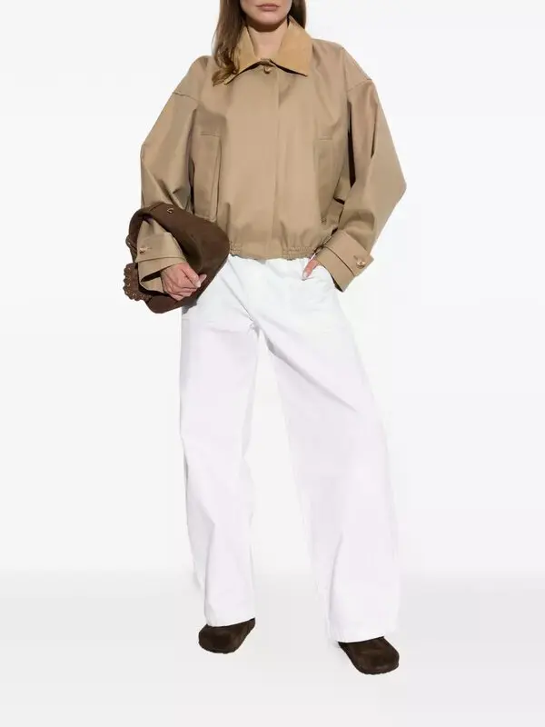 FRAME Patch-pocket Wide-leg Jeans - White