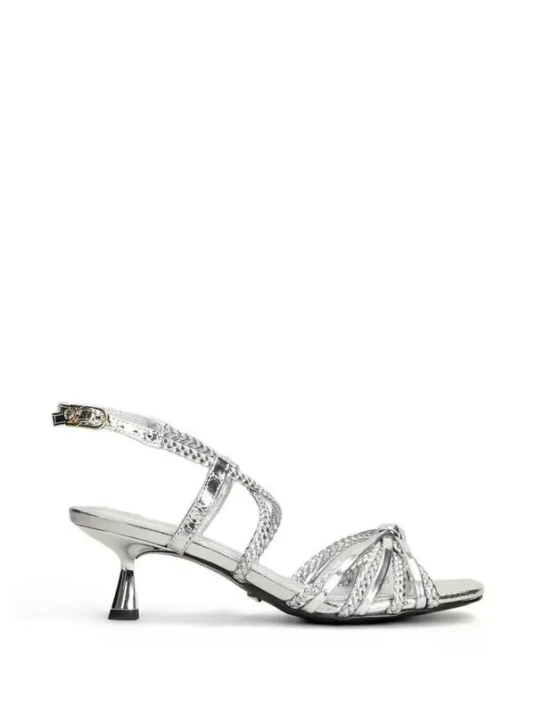GOLD & ROUGE Braided Metallic Sandals