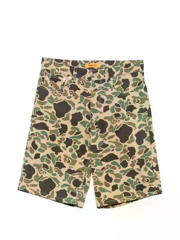 REPLAY Camouflage Print Ripstop Shorts