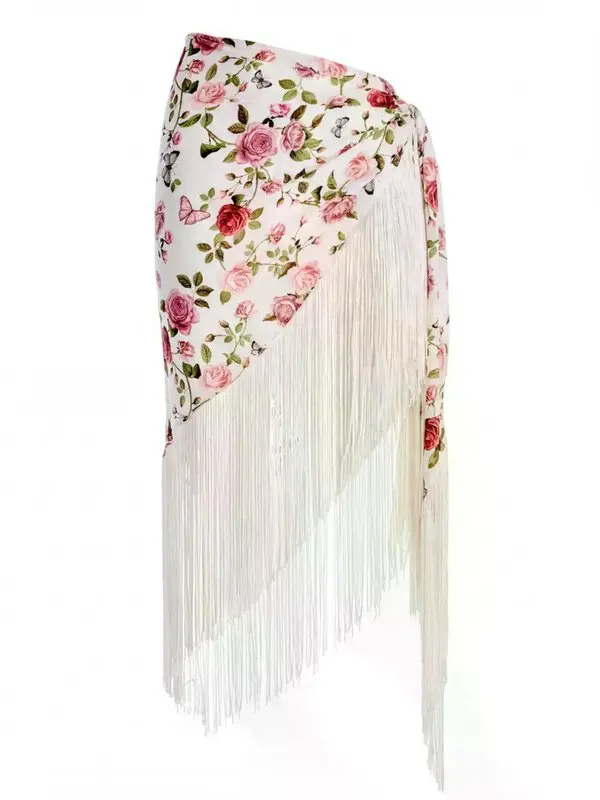 Alice + Olivia Mesha Floral-print Scarf - White