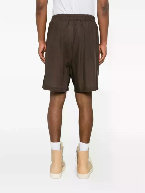 Rick Owens Dark Drawstring Side-slit Shorts