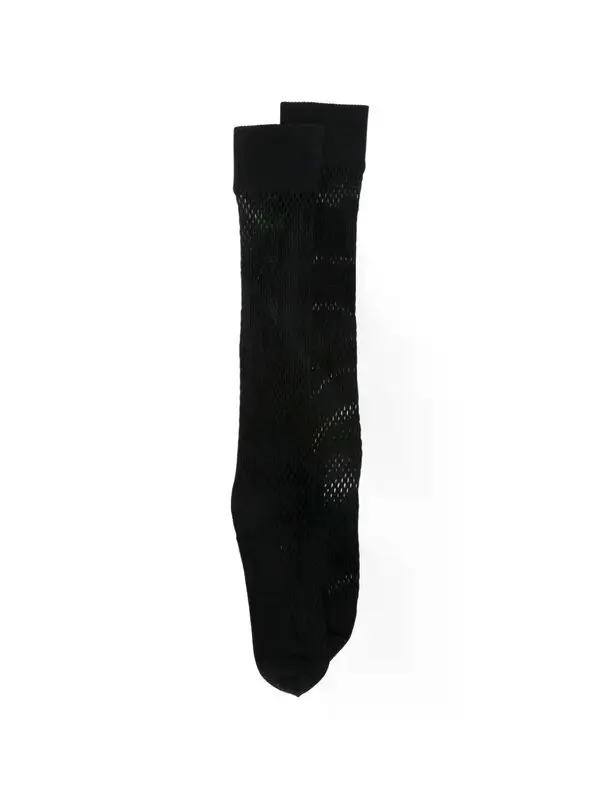 Comme Des Garçons Mesh-knit Socks - Black