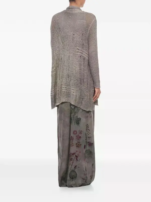 Avant Toi Open-knit Distressed Cardigan