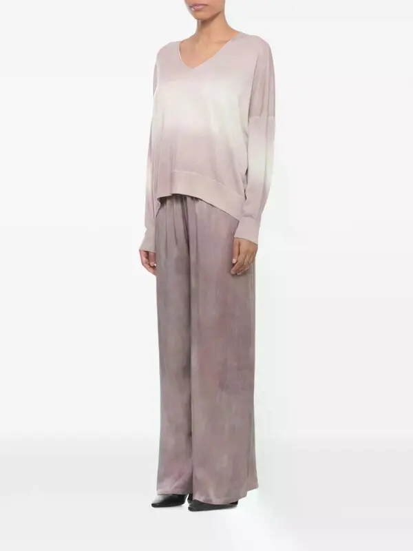 Avant Toi Gradient Effect V-neck Sweater