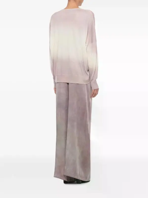 Avant Toi Gradient Effect V-neck Sweater