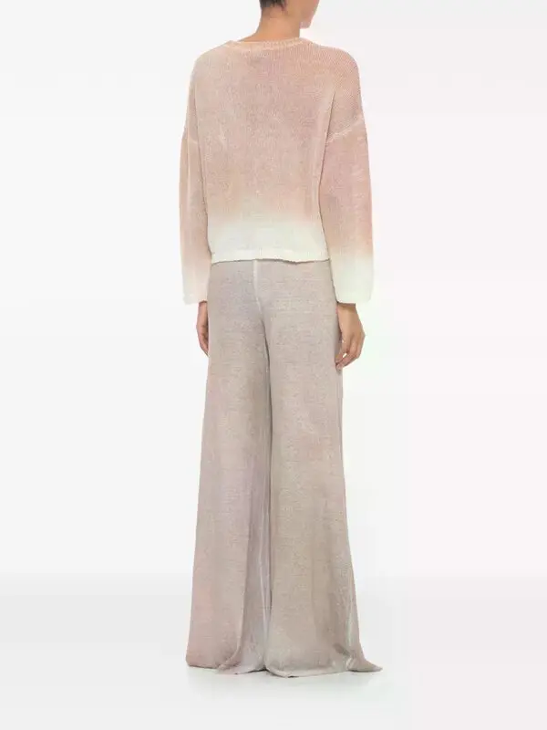 Avant Toi Ombré Effect Open Knit Sweater