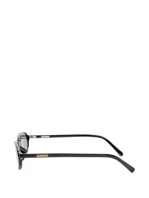 Jacquemus Oval Sunglasses With Logo Plaque