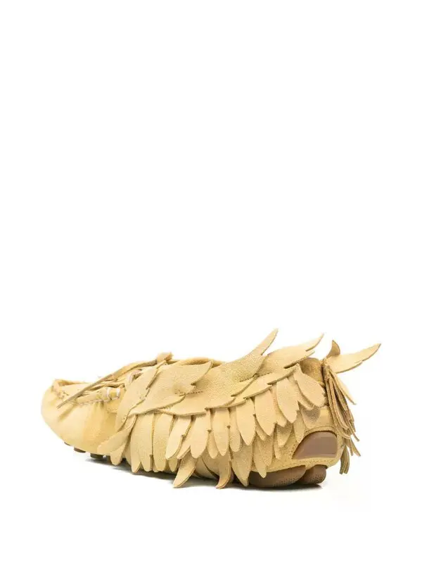 Alberta Ferretti Feather-detail Fringed Shoes