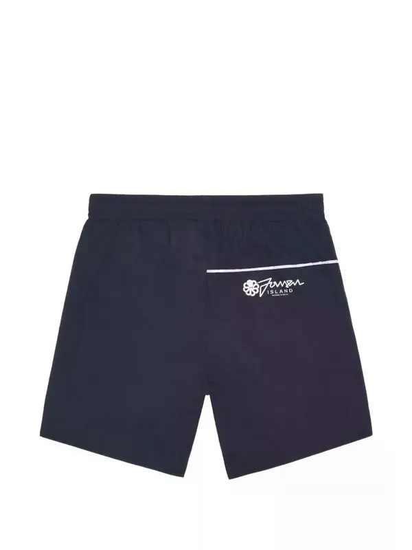 JONSEN ISLAND Piped Trim Drawstring Shorts