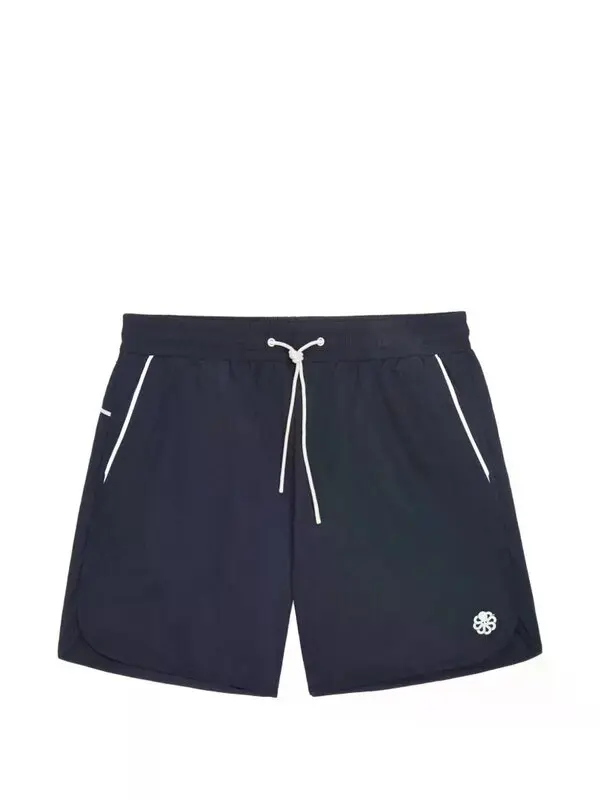 JONSEN ISLAND Piped Trim Drawstring Shorts - Blue