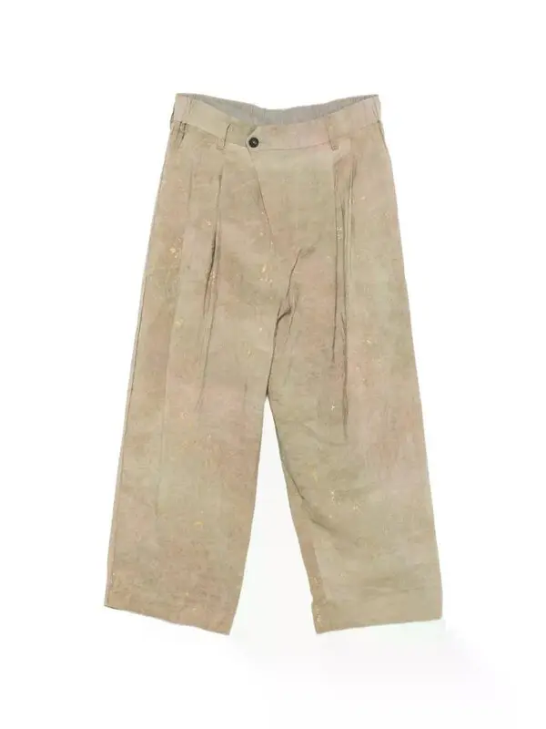 ZIGGY CHEN Pleated Wide Leg Trousers