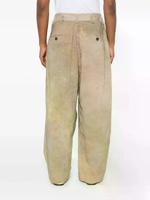 ZIGGY CHEN Pleated Wide Leg Trousers