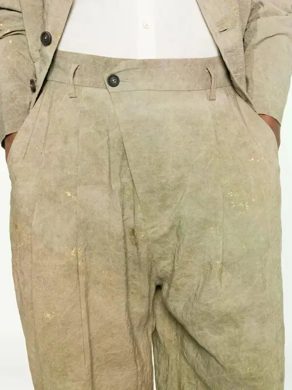 ZIGGY CHEN Pleated Wide Leg Trousers