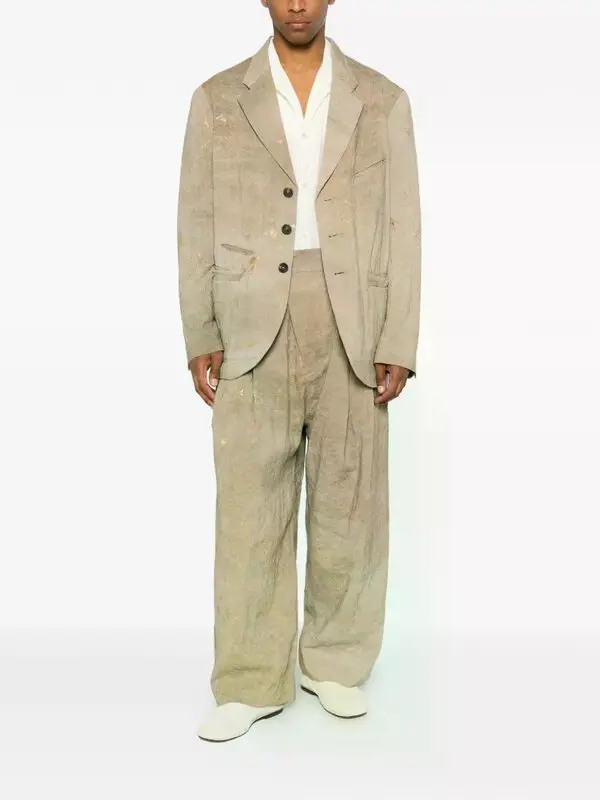 ZIGGY CHEN Notched-lapels Blazer - Green